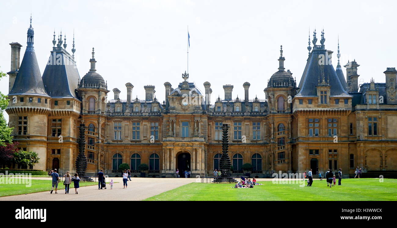Exterior of Waddesdon Manor, a country house in the village of ...