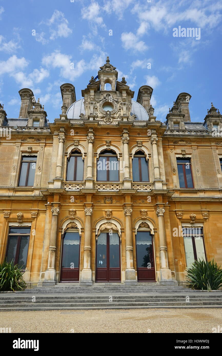 Exterior of Waddesdon Manor, a country house in the village of ...