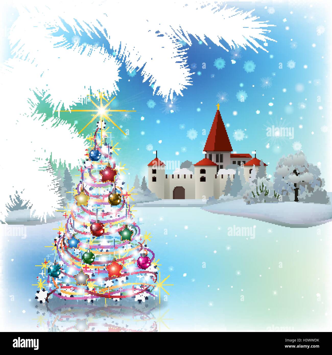 Medieval christmas tree Stock Vector Images - Alamy