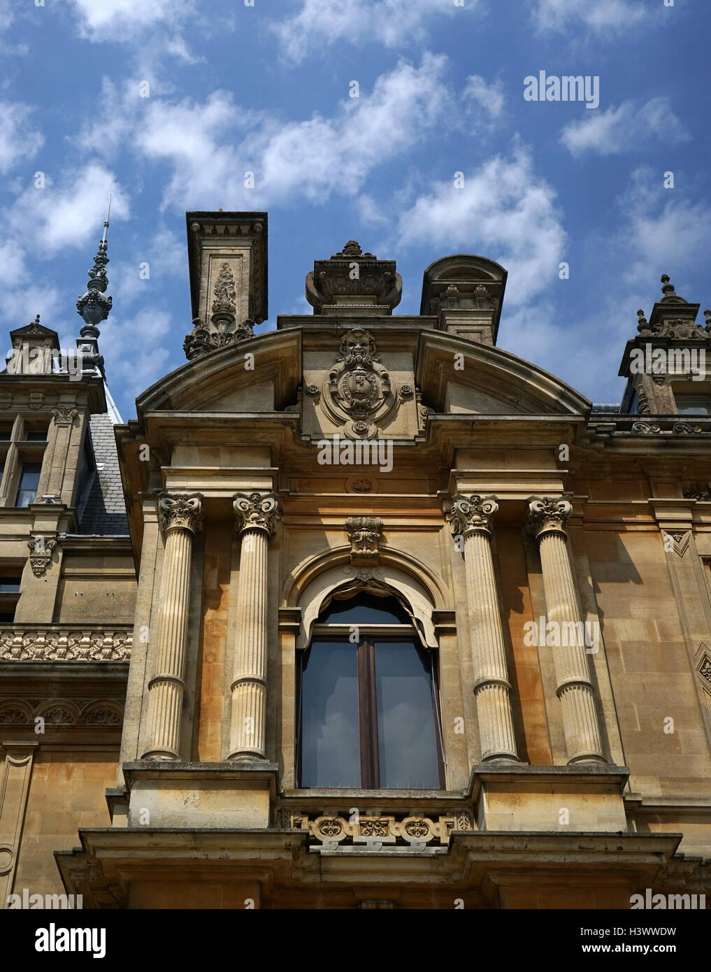 Exterior of Waddesdon Manor, a country house in the village of ...