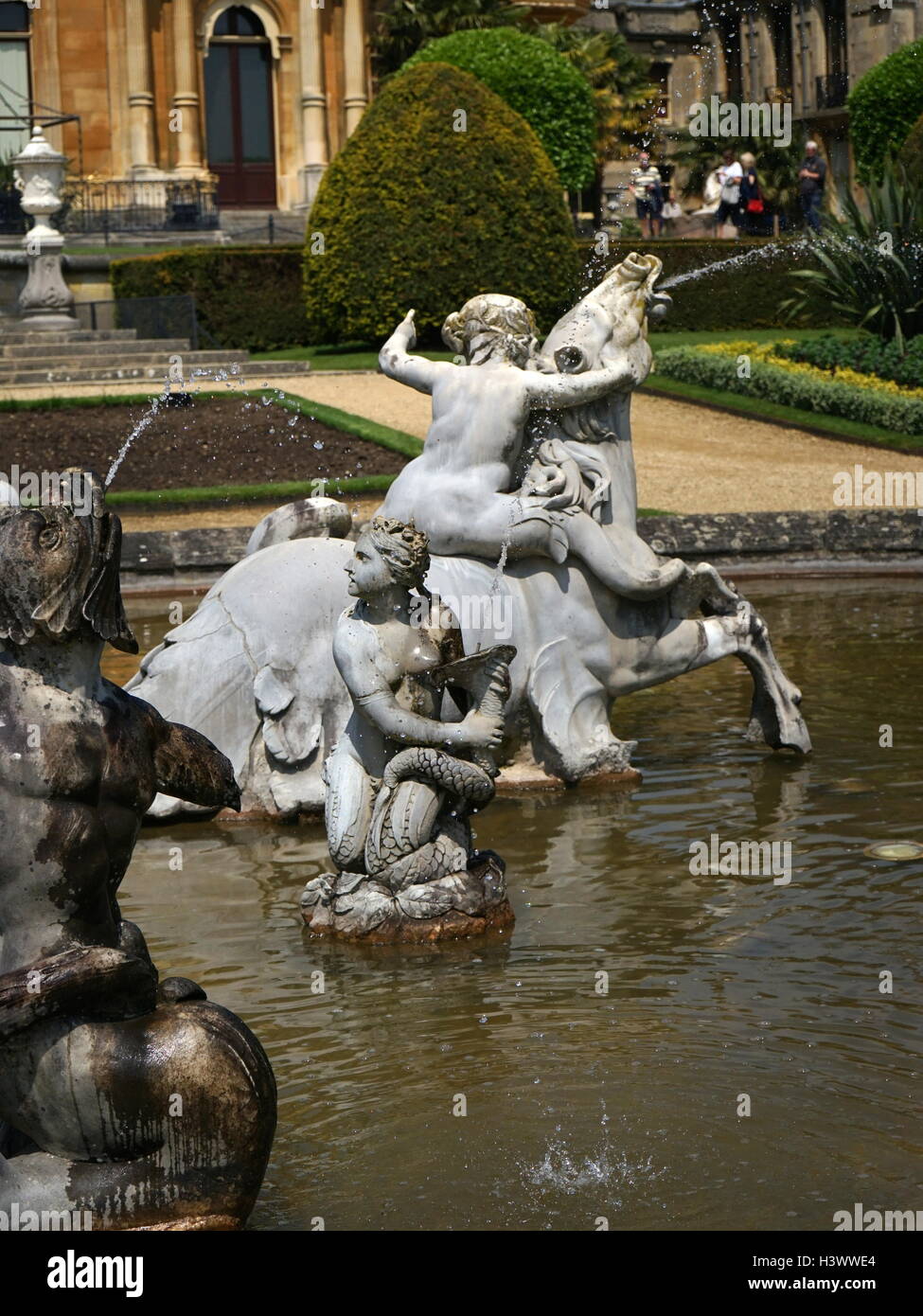 Epic fountain depicting Roman mythological characters in the gardens of ...