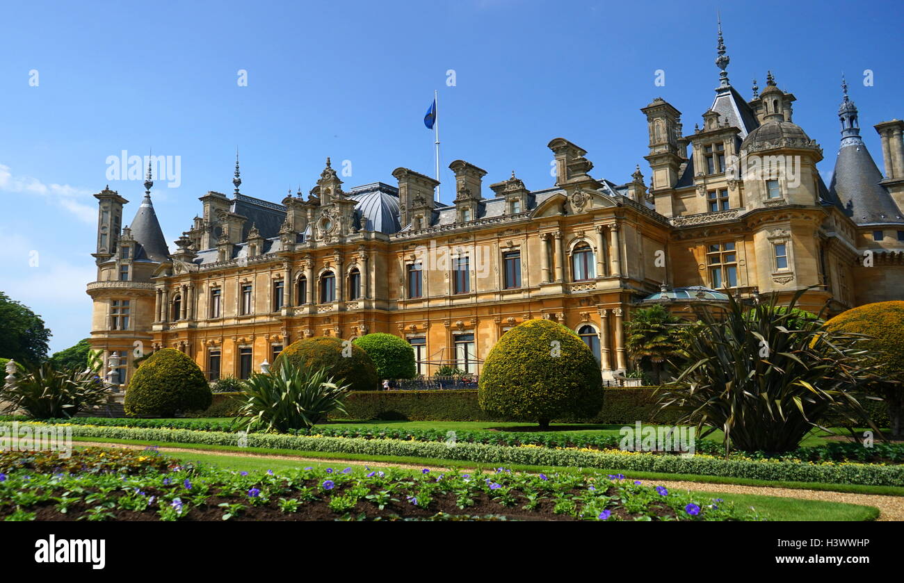 Exterior of Waddesdon Manor, a country house in the village of ...