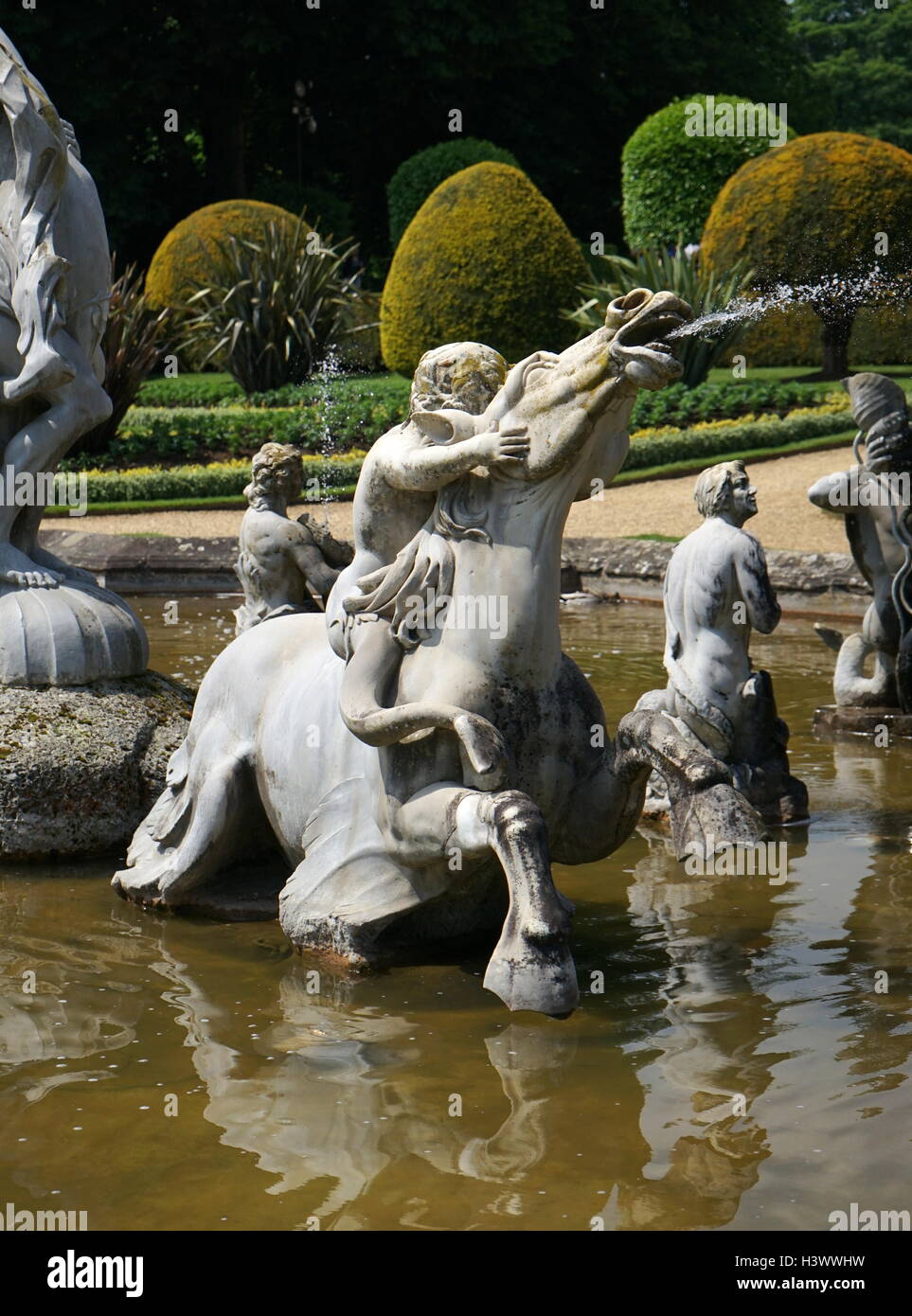 Epic fountain depicting Roman mythological characters in the gardens of ...