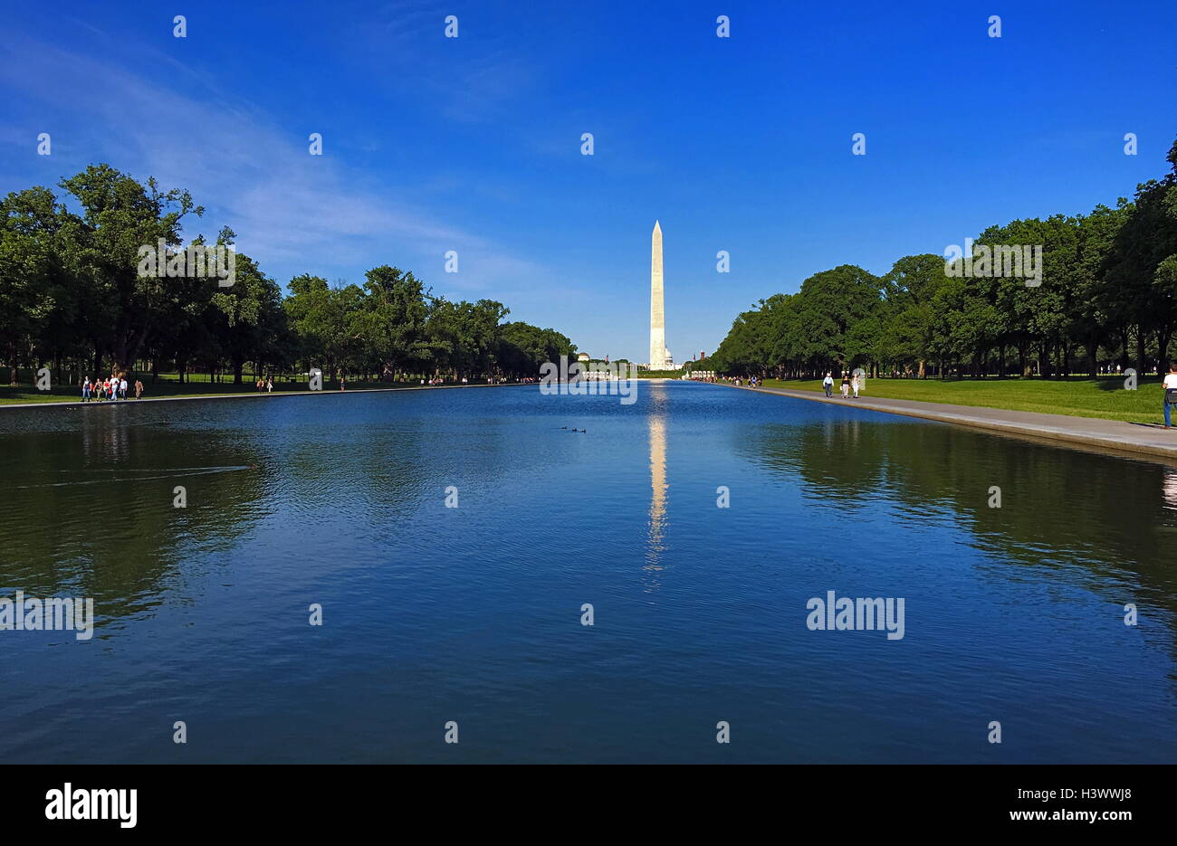 The Washington Monument, an obelisk on the National Mall in Washington ...