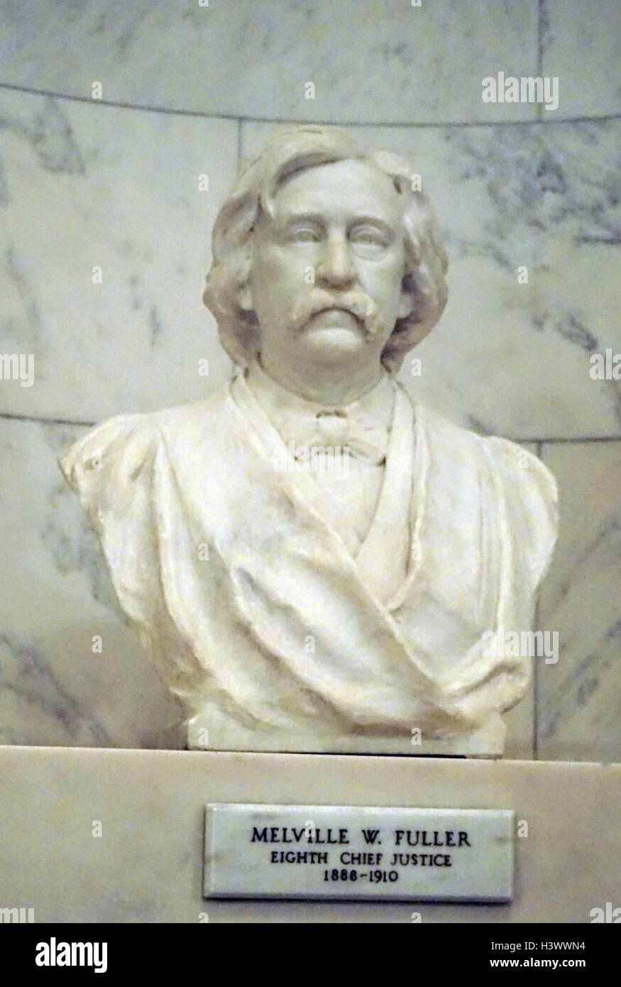 Bust of Melville Fuller (1833-1910) eighth Chief Justice of the United ...