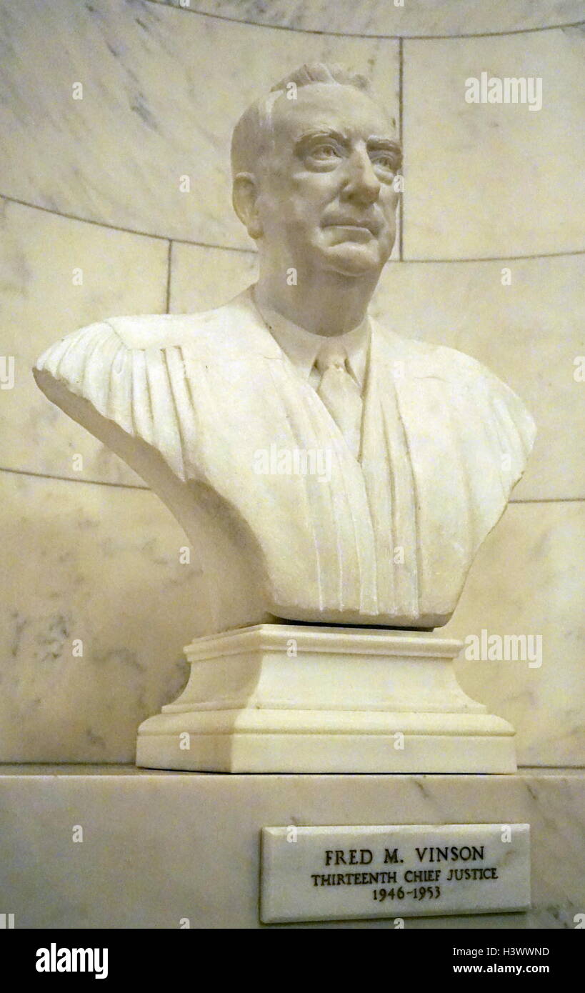 Bust of Fred M. Vinson (1890-1953) an American politician and Chief ...