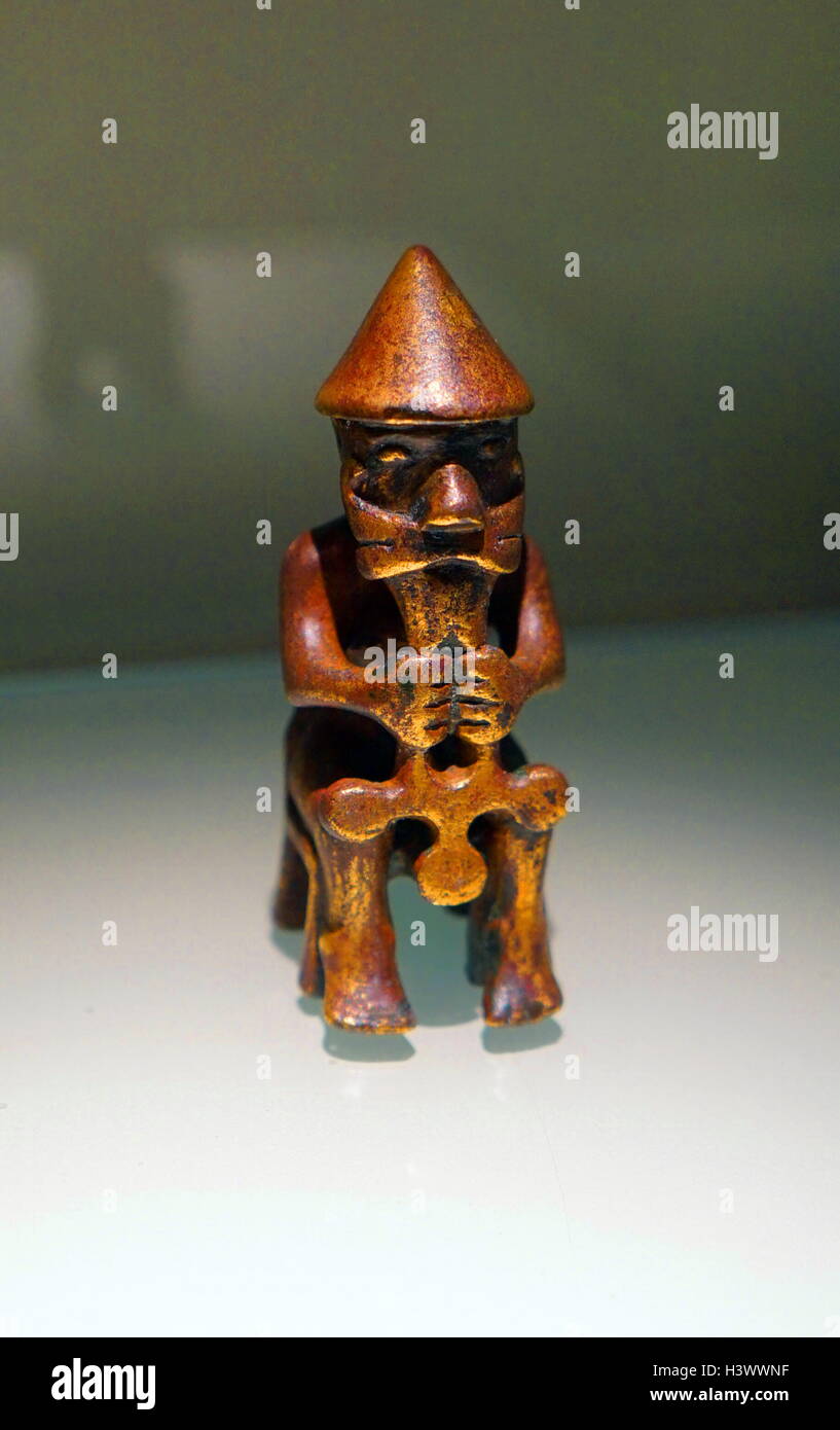 Wooden figure of the Norse God Thor, associated with thunder, lightning ...