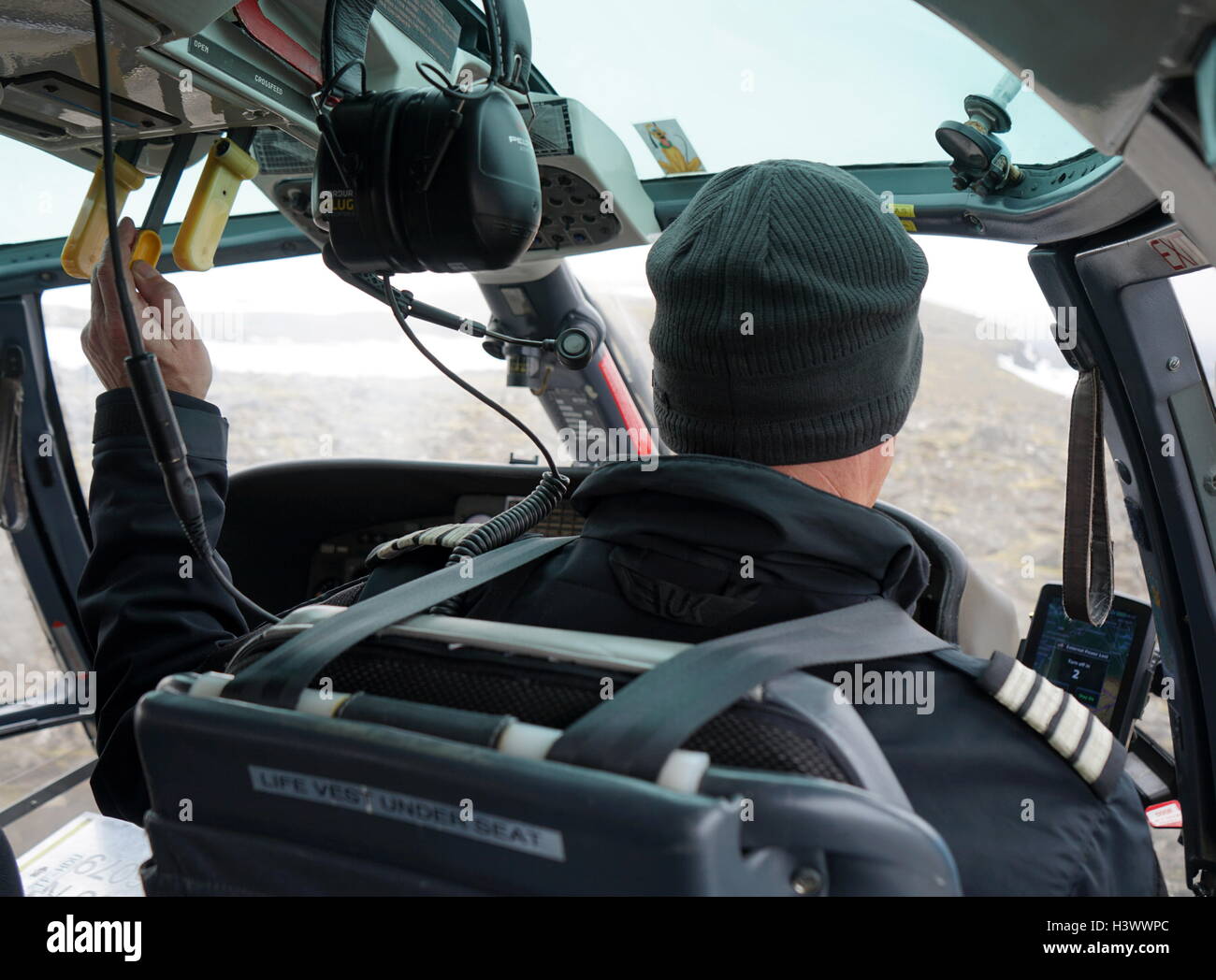 A landed helicopter, a type of rotorcraft in which lift and thrust are ...