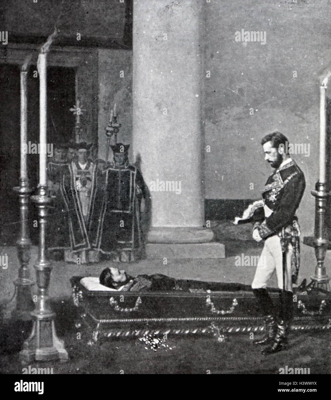 Scene depicting the funeral of Juan Prim, 1st Marquis of los ...