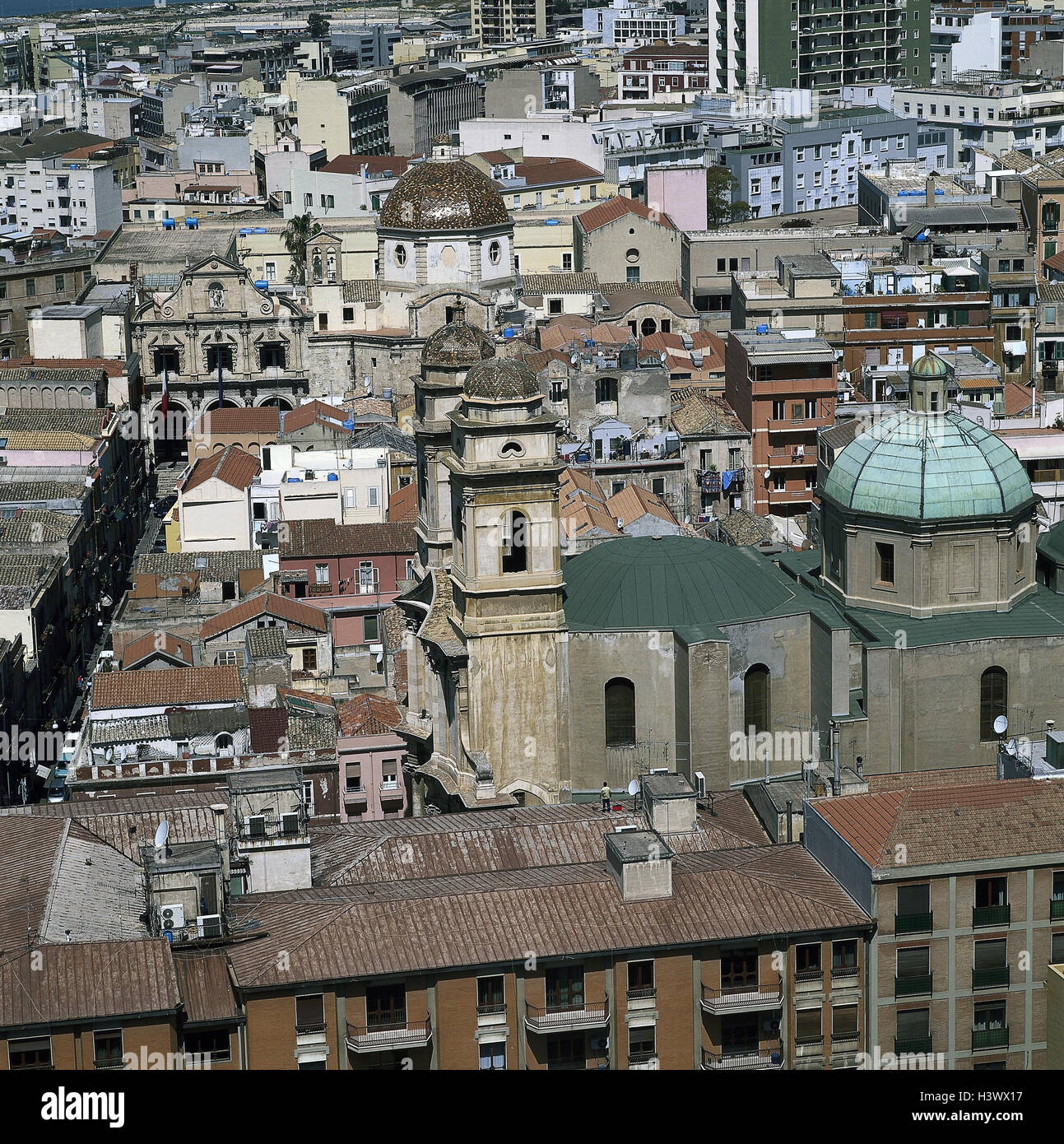 Italy, Sardinia, Cagliari, town view, Old Town, island, the ...