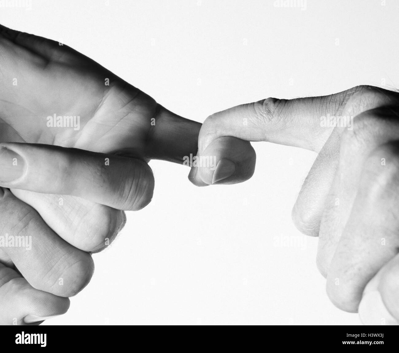 Woman, hands, detail, forefinger, hook, counterdrag, b/w, women's hands ...
