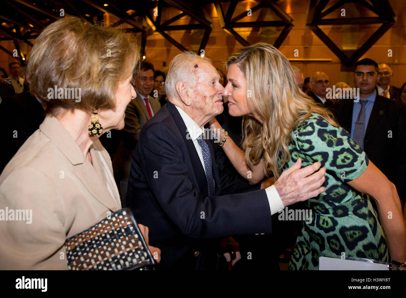 Queen Maxima of The Netherlands with her parents Jorge Zorreguieta and ...