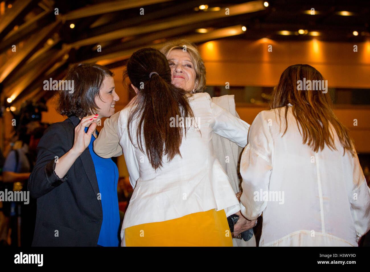 Queen Maxima of The Netherlands with her parents Jorge Zorreguieta and ...