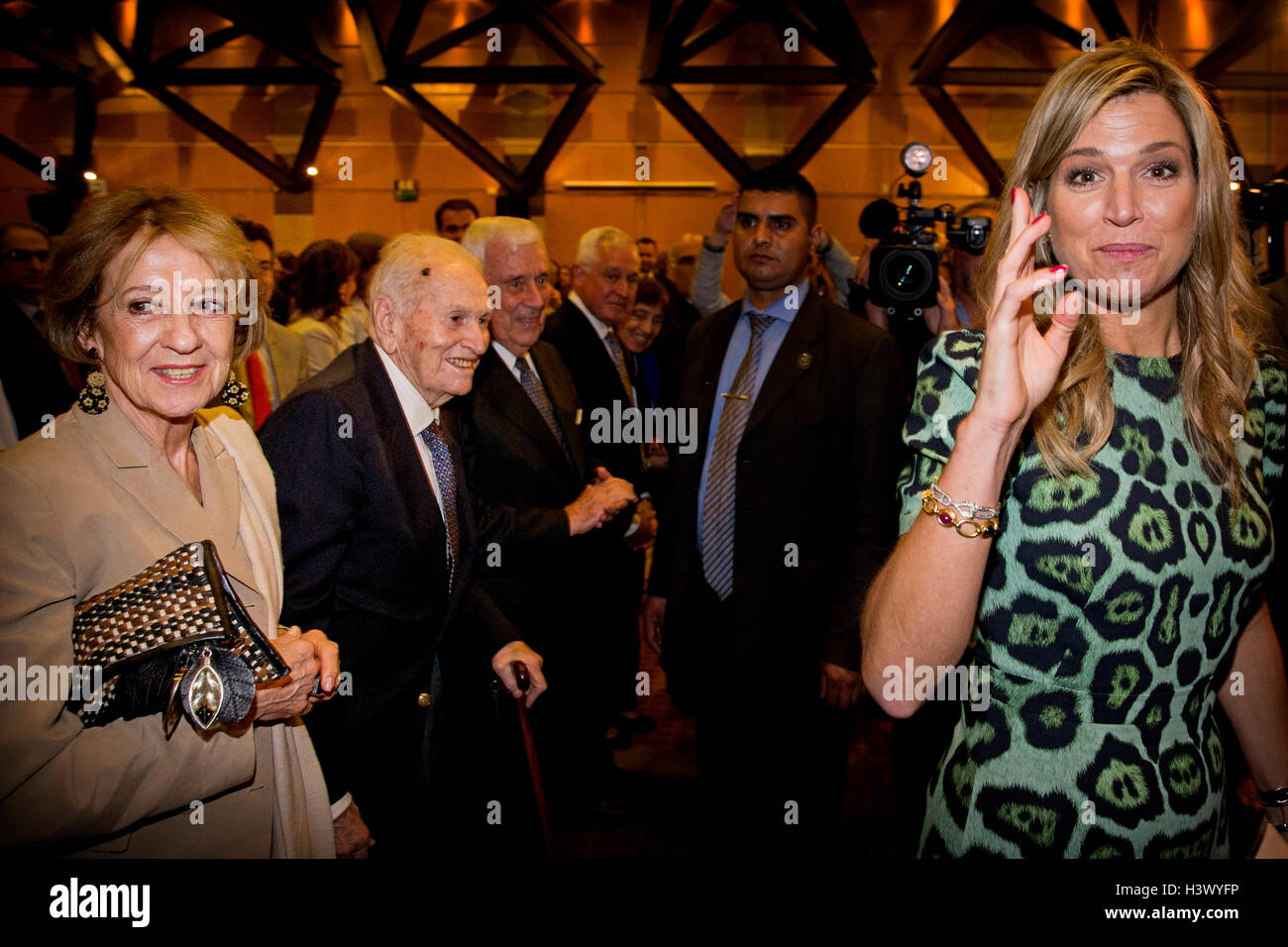 Queen Maxima of The Netherlands with her parents Jorge Zorreguieta and ...