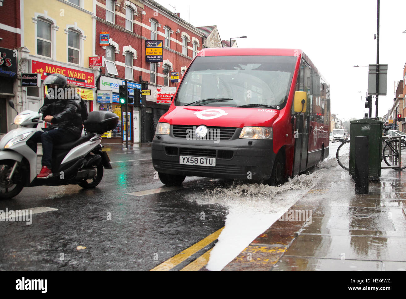 London Bus Puddle High Resolution Stock Photography and Images - Alamy