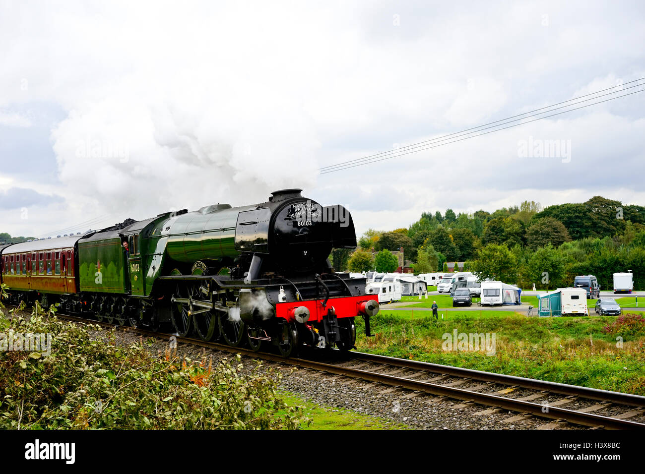 Bury, UK. 13th October, 2016. The famous steam engine Flying Scotsman ...