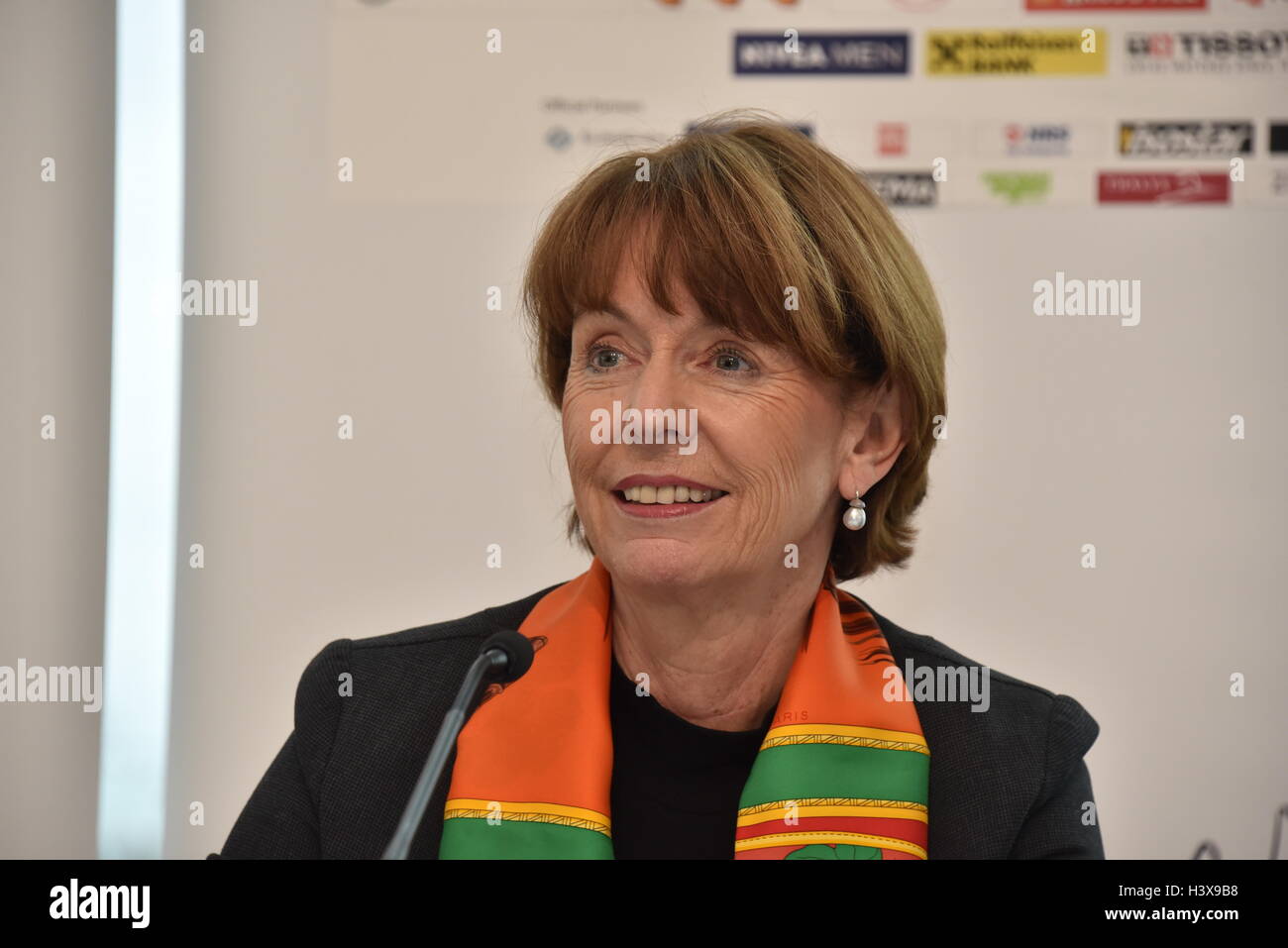 Mayor of Cologne, Henriette Reker, speaks at the official opening press ...