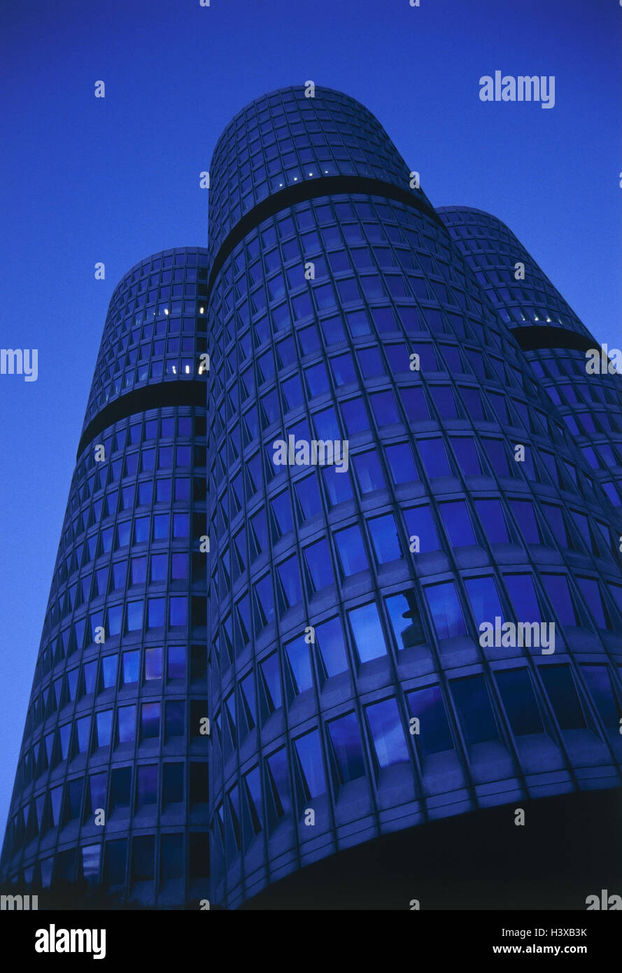 Germany, Bavaria, Munich, BMW building, detail, evening, Europe, Upper ...