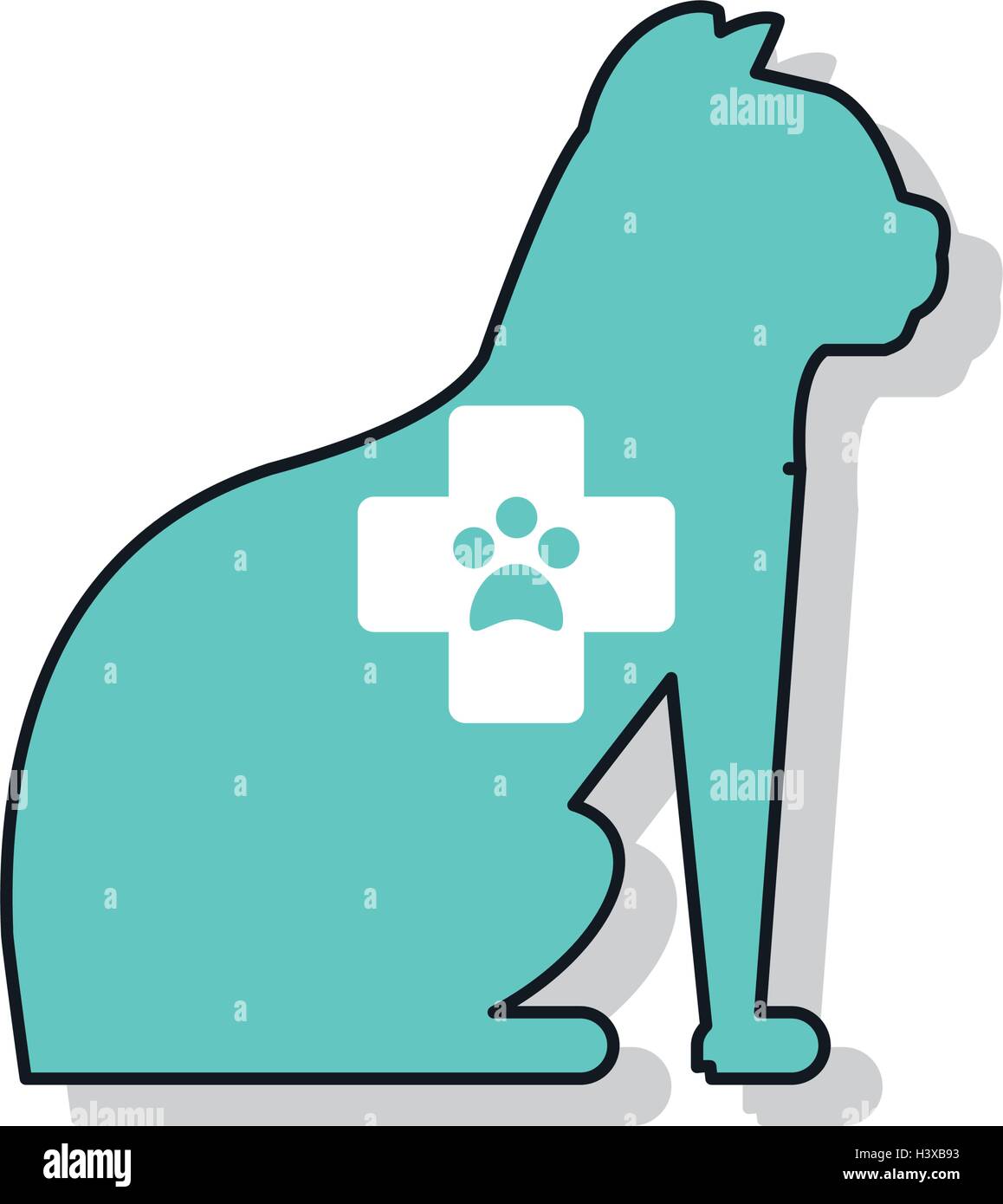 Isolated cat pet and cross design Stock Vector Image & Art - Alamy