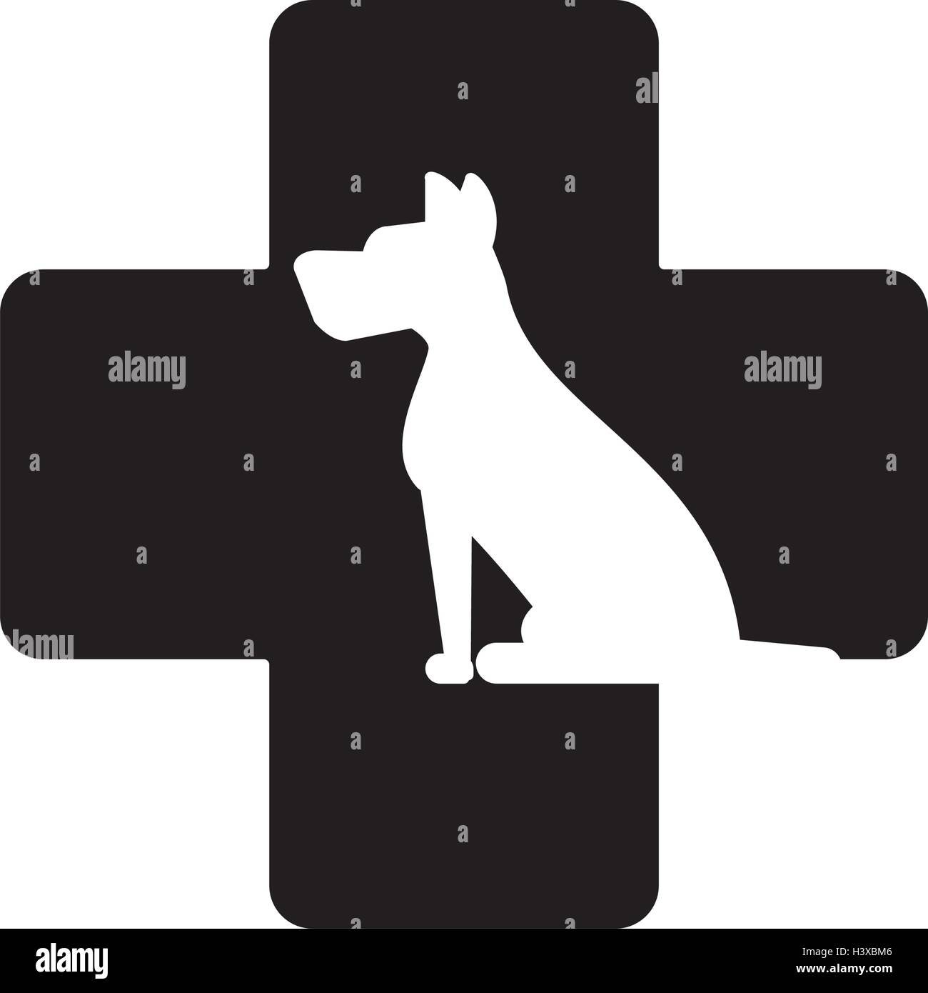 Isolated dog pet and cross design Stock Vector Image & Art - Alamy