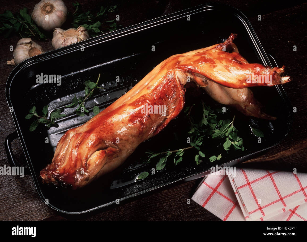 Rabbits, roasted, food, meat course, rabbit meat, rabbit roast, food ...