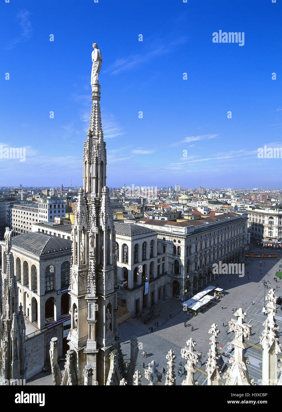 Italy, Milan, view, cathedral Santa Maria, Nascente, detail, roof, view ...
