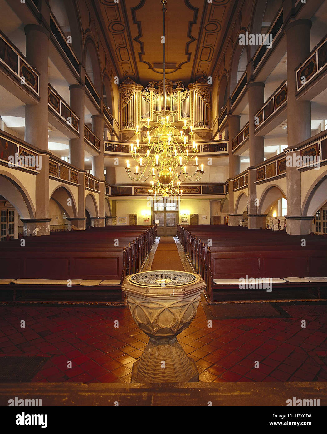 Germany, Thuringia, Eisenach, St. Georg church, font, J. See brook ...