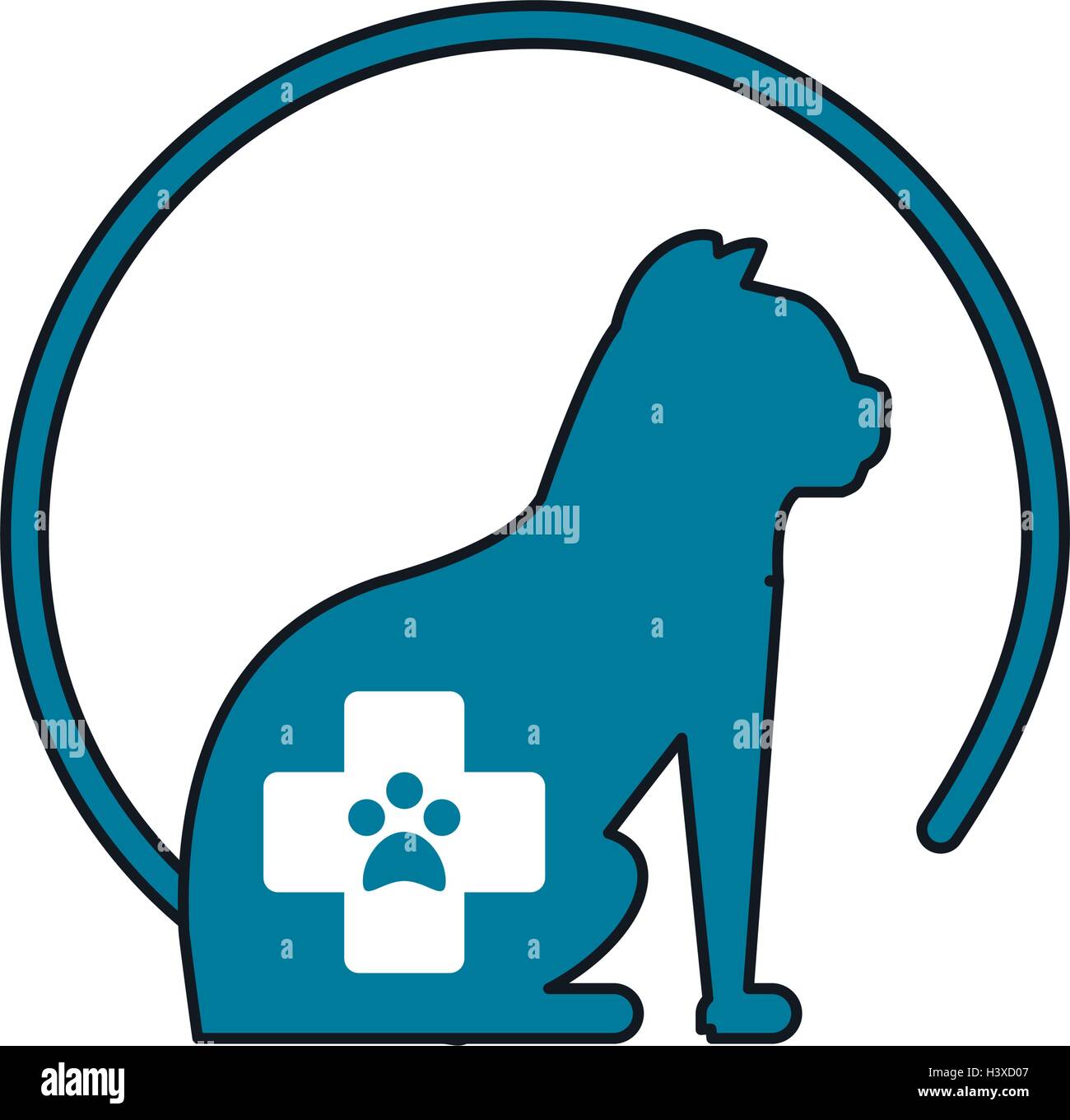 Isolated cat pet and cross design Stock Vector Image & Art - Alamy