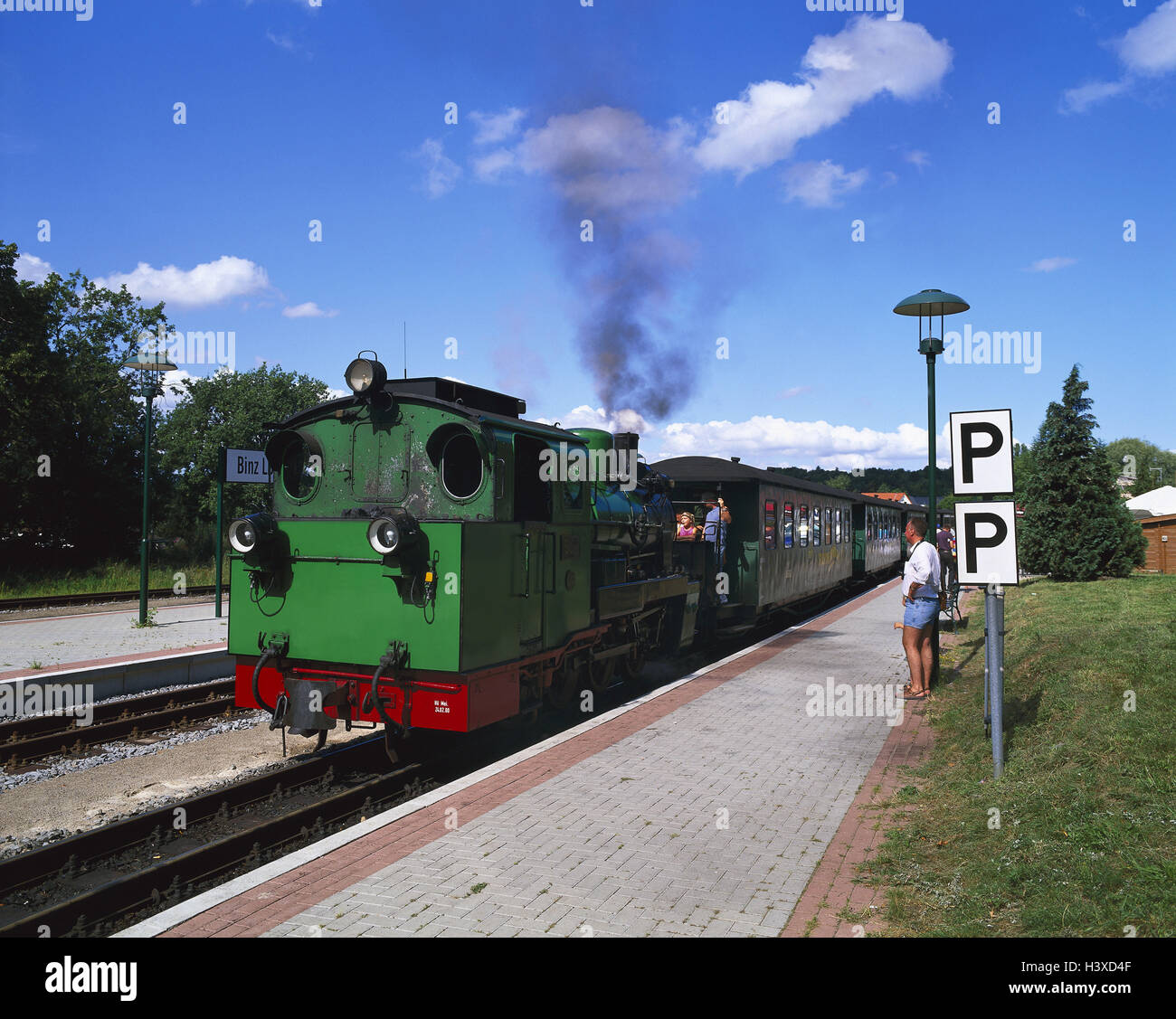 Germany, island Rügen, small-time trajectory, stop, passengers, no ...