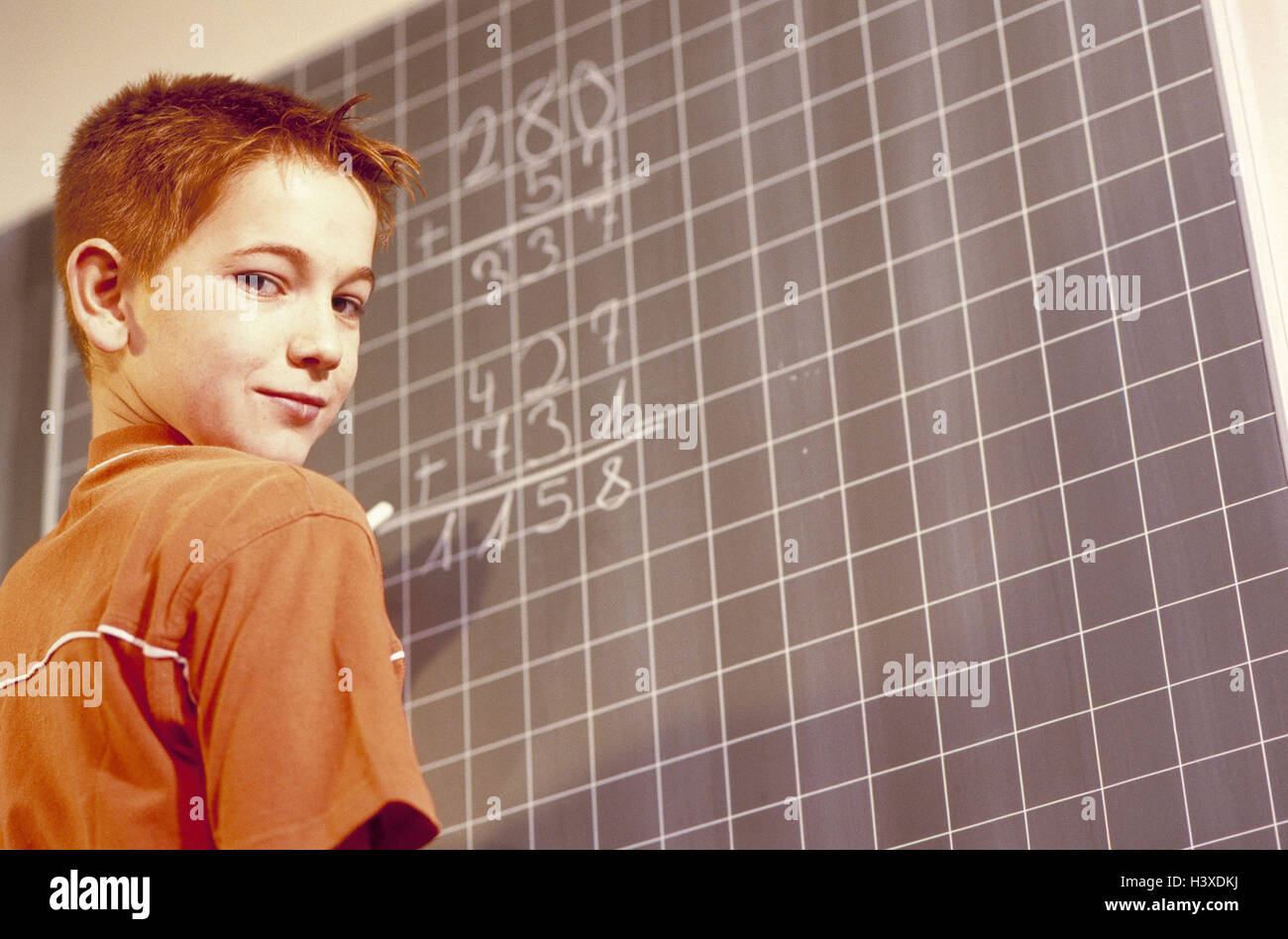 Classrooms, notice board, bill, boy, smile, write, portrait, school ...