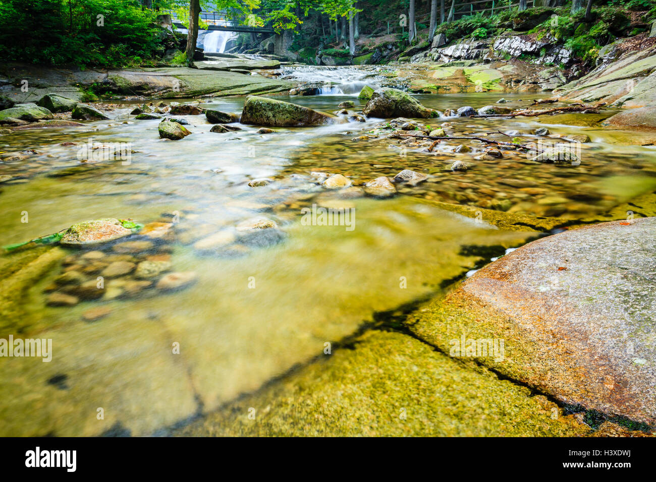 Mumlava river in the Karkonosze National Park, Harrachov Stock Photo ...