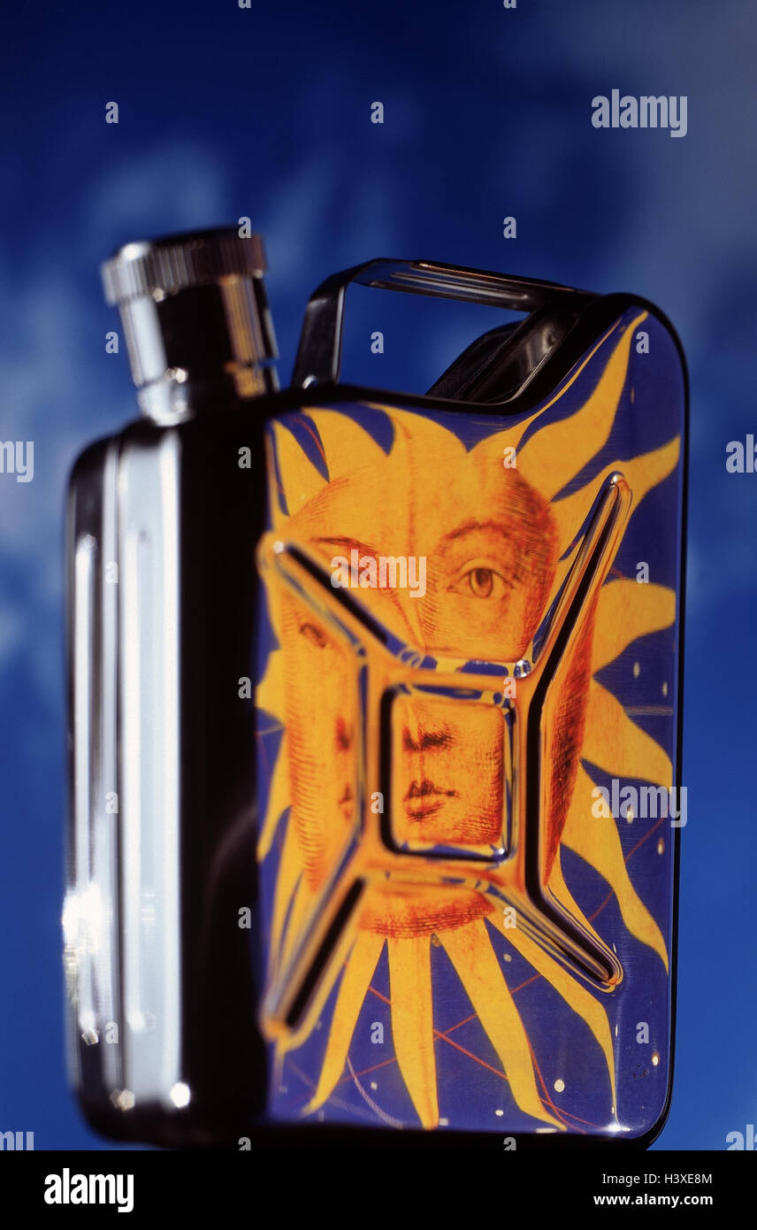 Gasoline can, metal, illustration, the sun "stack the sun in the tank ...