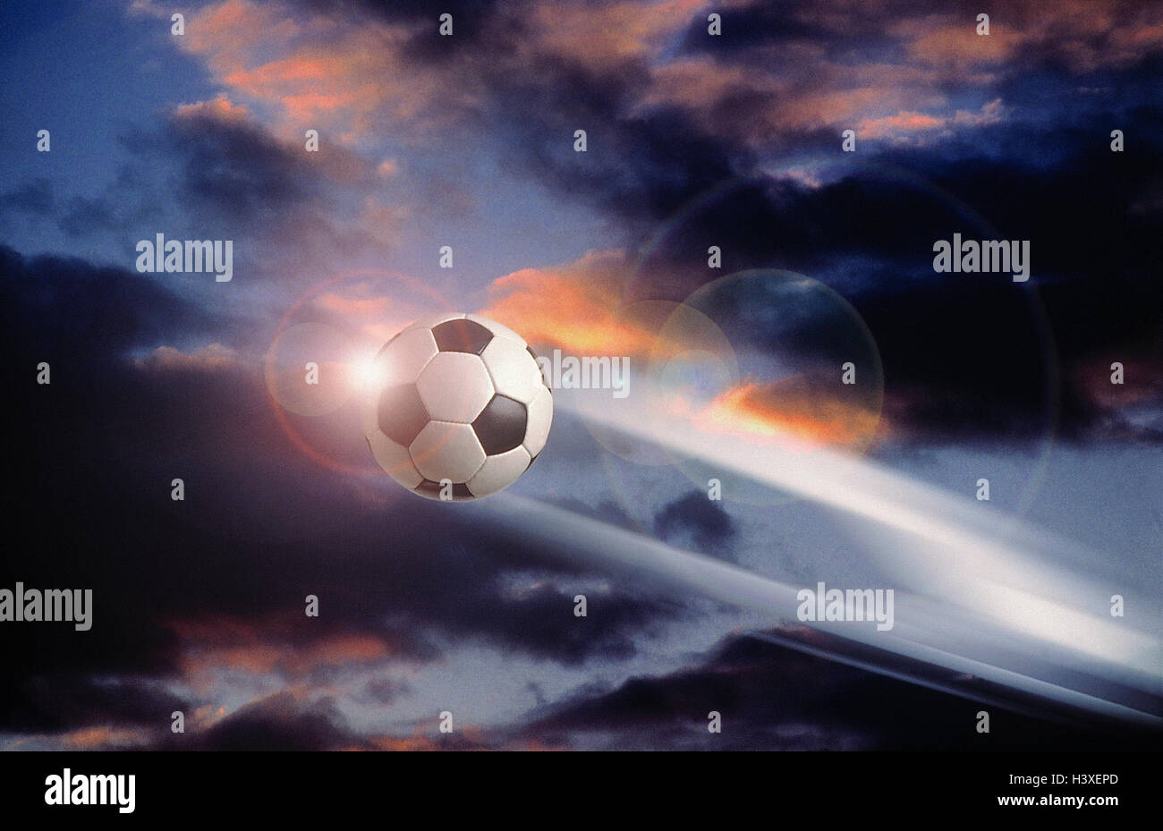 cloudy sky, football, blur, [M], Still life, product photography ...