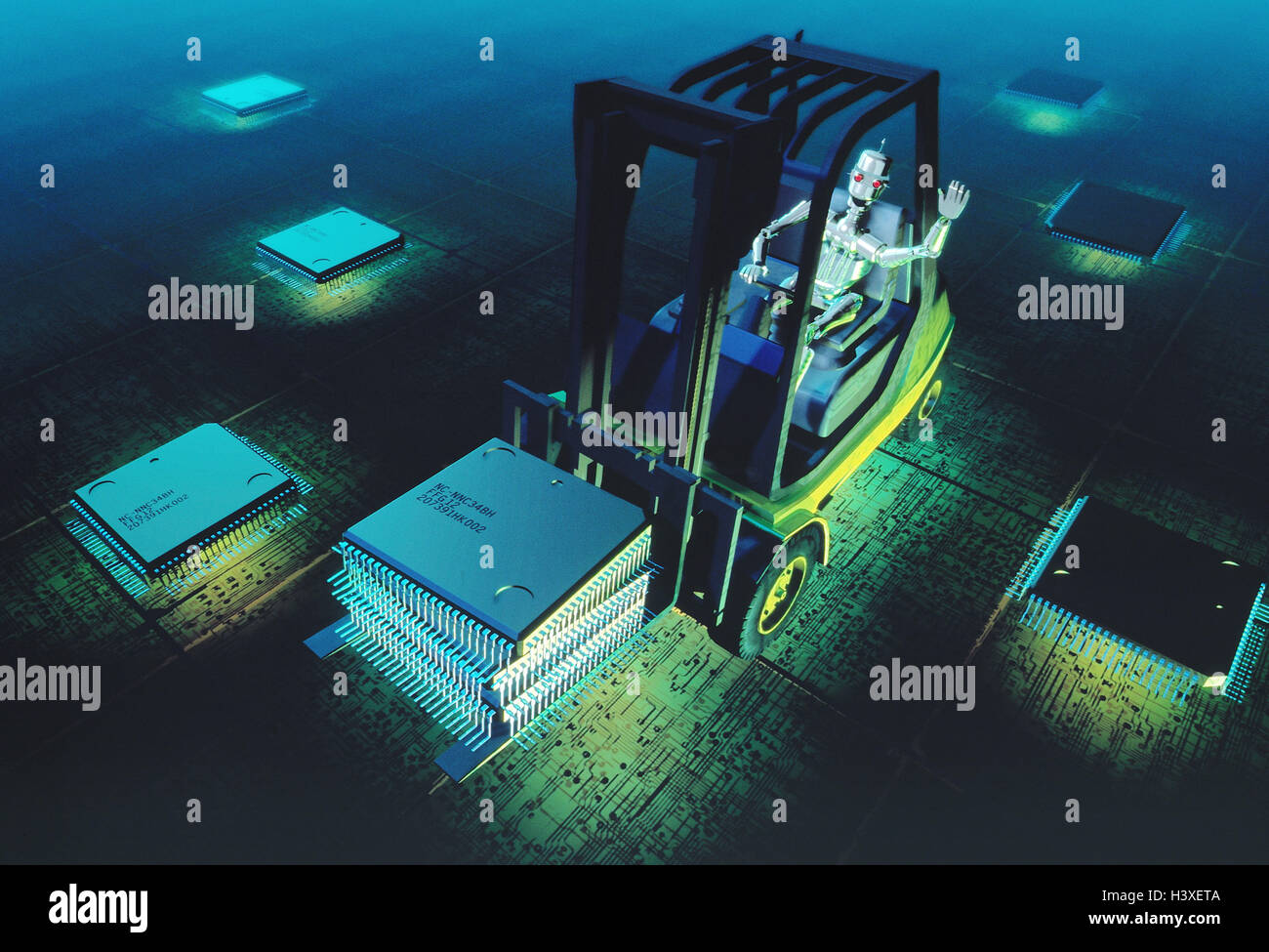 Icon, microelectronics, components, control, circuit, multimedia ...