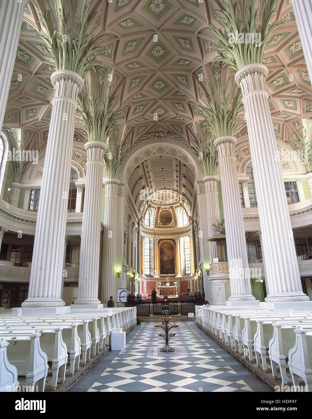 Germany, Saxony, Leipzig, Nikolaikirche, interior view, Europe, town ...