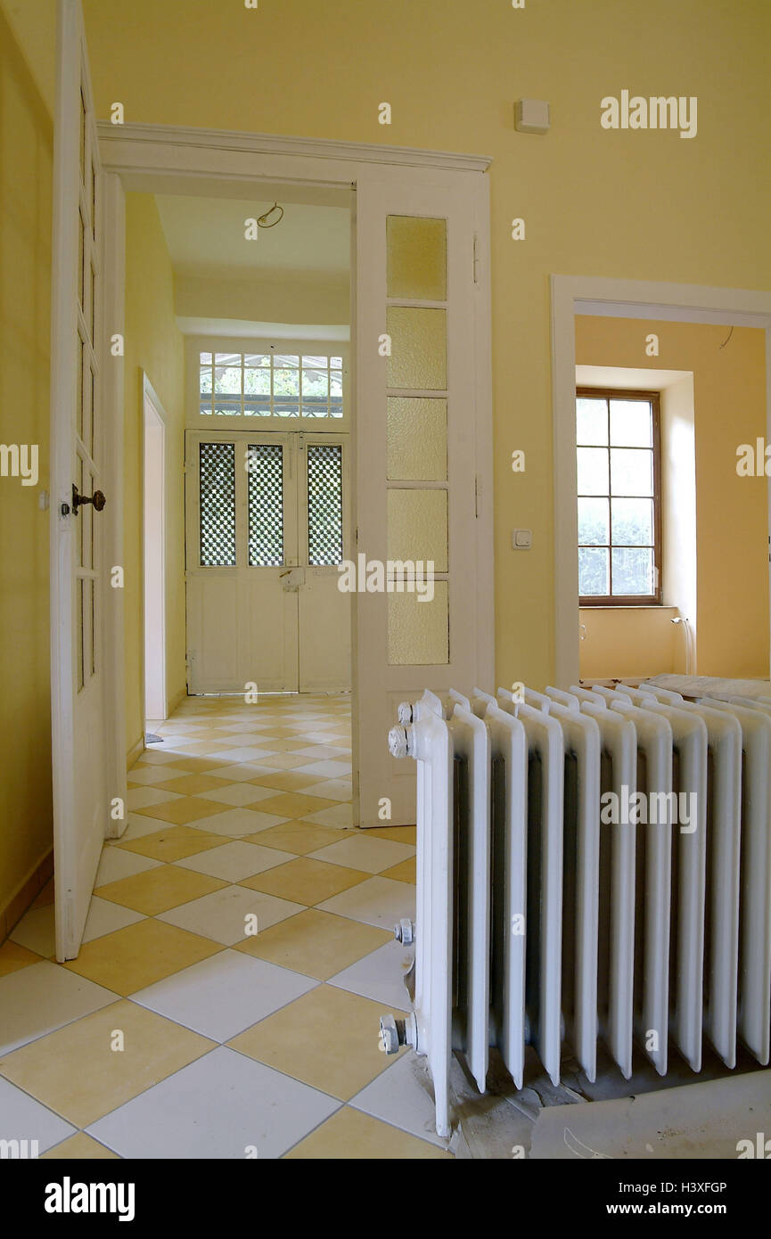 House, renovation, rebuilding, hall, Radiators, tile ground, friendly ...