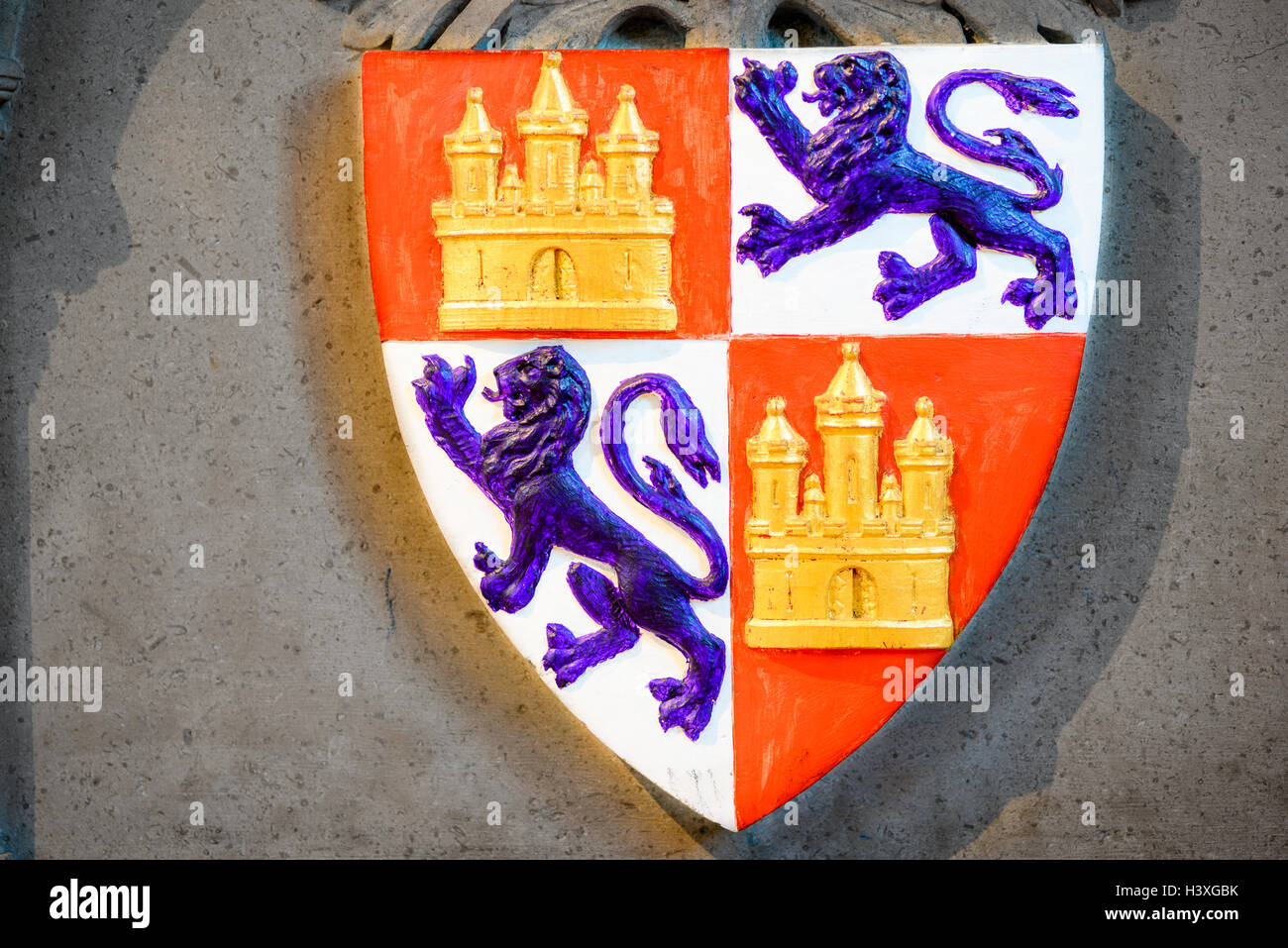 Badge of the Castile and Leon monarchs on the visceral tomb of Eleanor ...