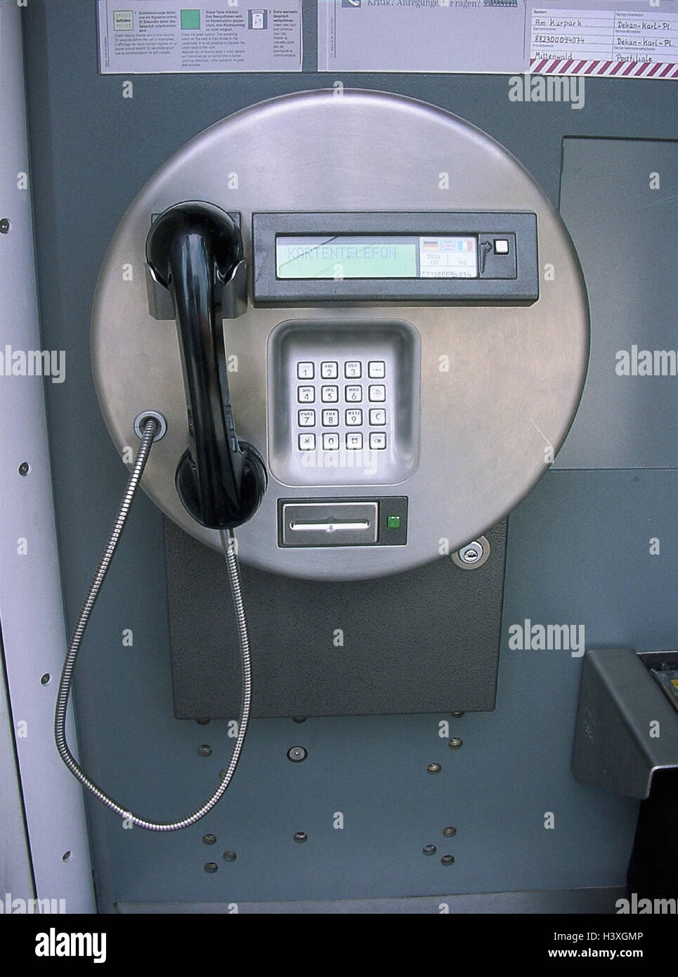Telephone box, charge-cardphone telephone, publicly, telecommunication ...