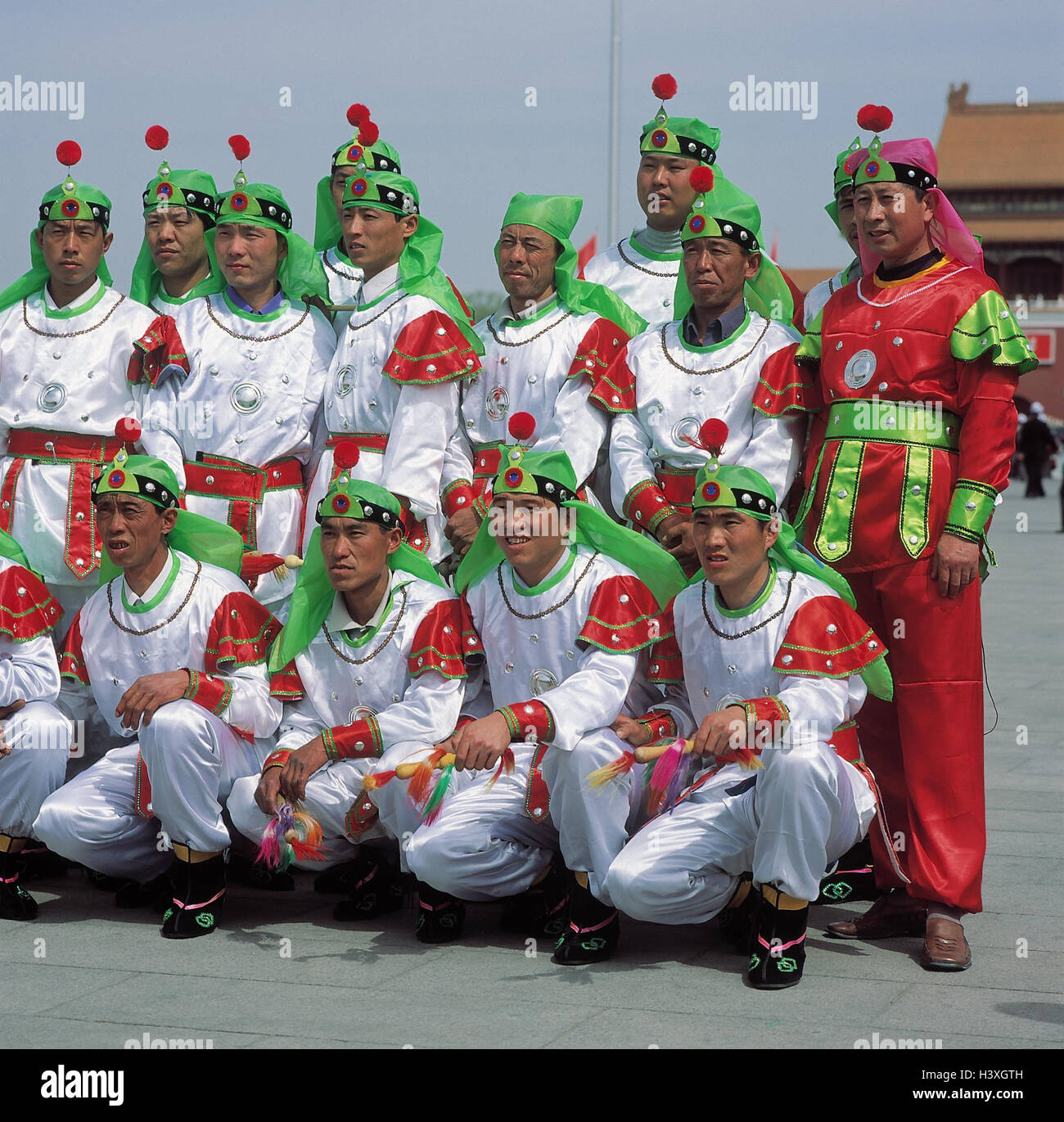 China, Peking, Tian'anmen space, folklore group, group picture, Beijing ...