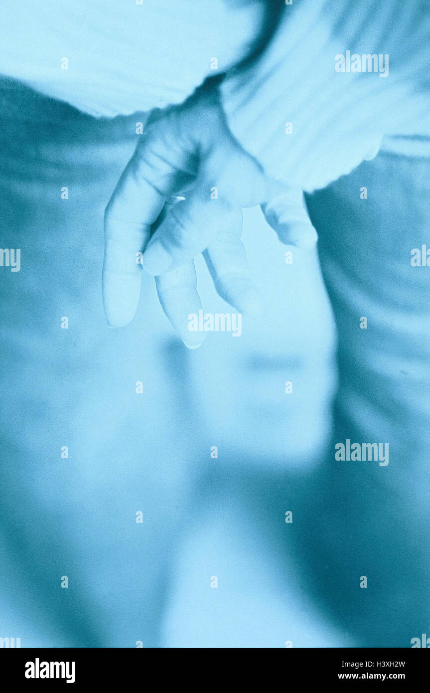 Man, hand, back, detail, back view, b/w, stand, wait, patience ...