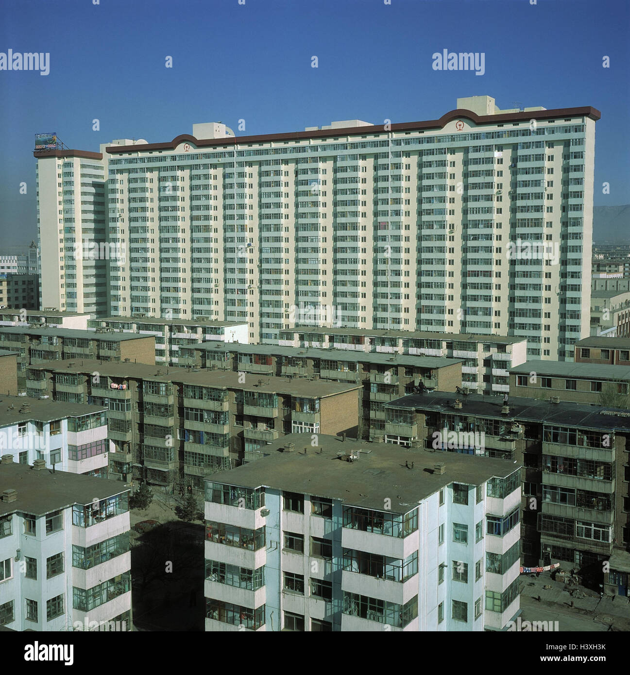 China, Shaanxi, Datong, residential houses, old building, new building ...