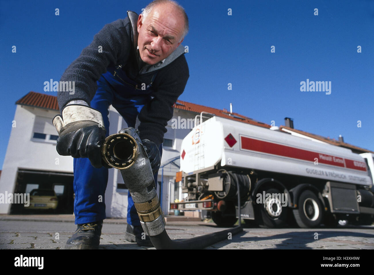 Trucks at filling station hi-res stock photography and images - Alamy