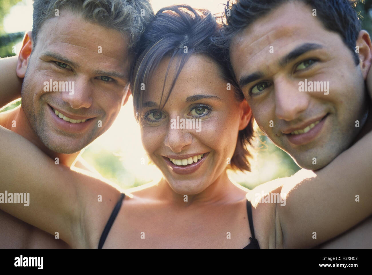 Woman, men, swimwear, smile, portrait, model released, friends ...