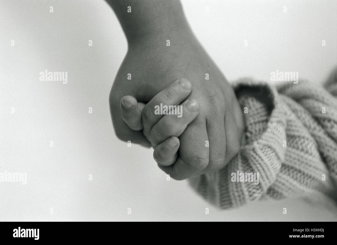 Children, detail, hands hold, b/w, very close, studio, child hands ...
