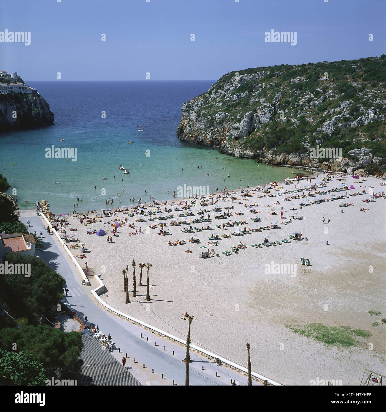 Spain, Menorca, Cala en Porter, bay, beach, the Balearic Islands ...