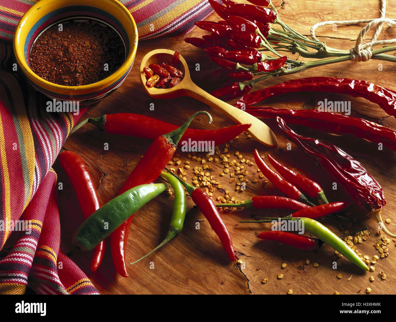 Chilli pods, chillis, dryly, chilli powder, Still life, food, eat ...