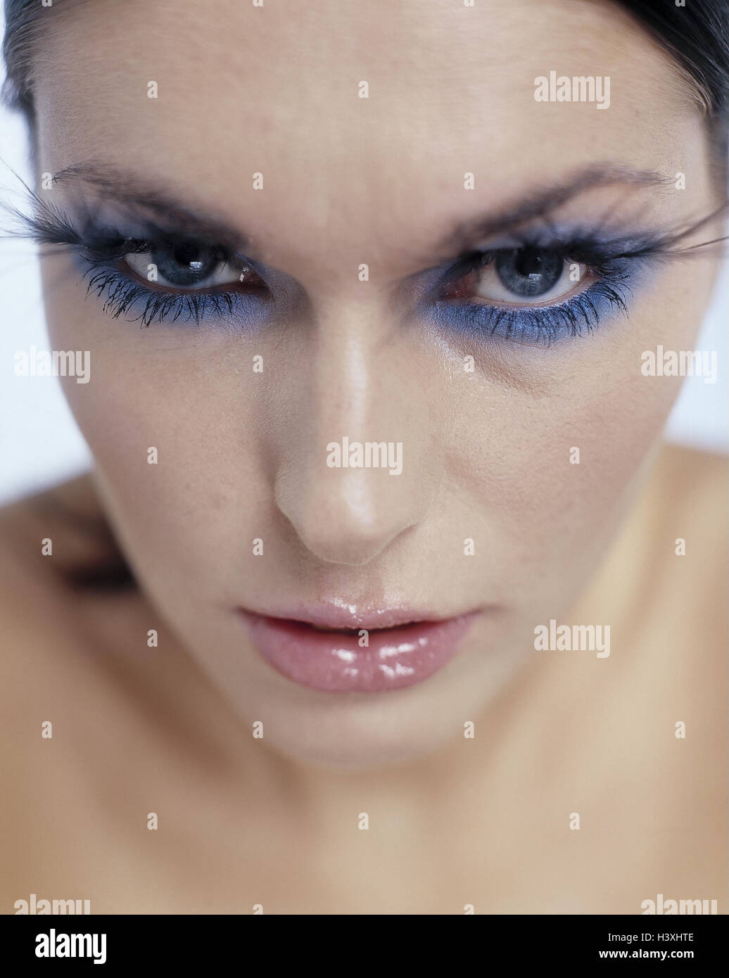 Woman, young, ocular make-up, extravagant, eyelashes, portrait, women's ...