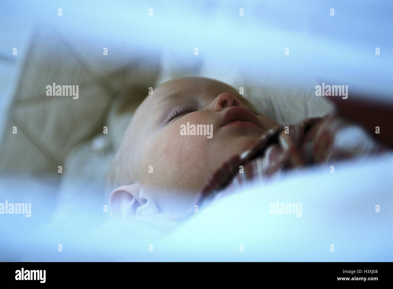 Baby, sleep, detail, blur, very close, inside, infant, child, tiredly ...