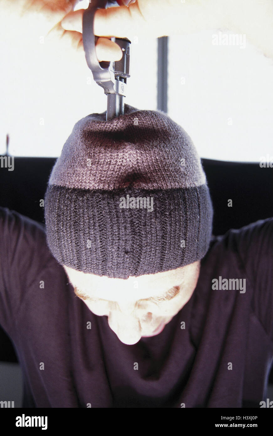 Man gun head hi-res stock photography and images - Alamy