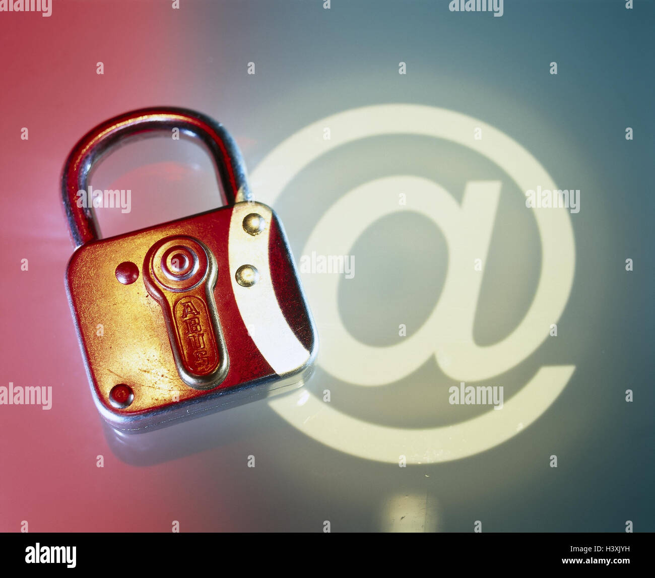 Icon, Internet, access, padlock, at-sign, Internet access, e-mail, At ...